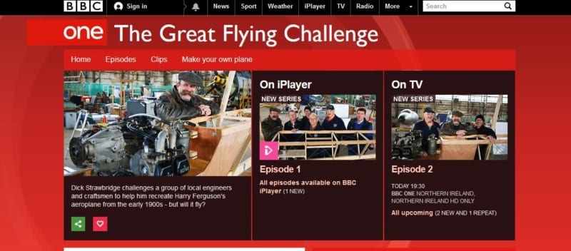 Harry Ferguson's Great Flying Challenge on BBC featuring Lisburn Museum ...