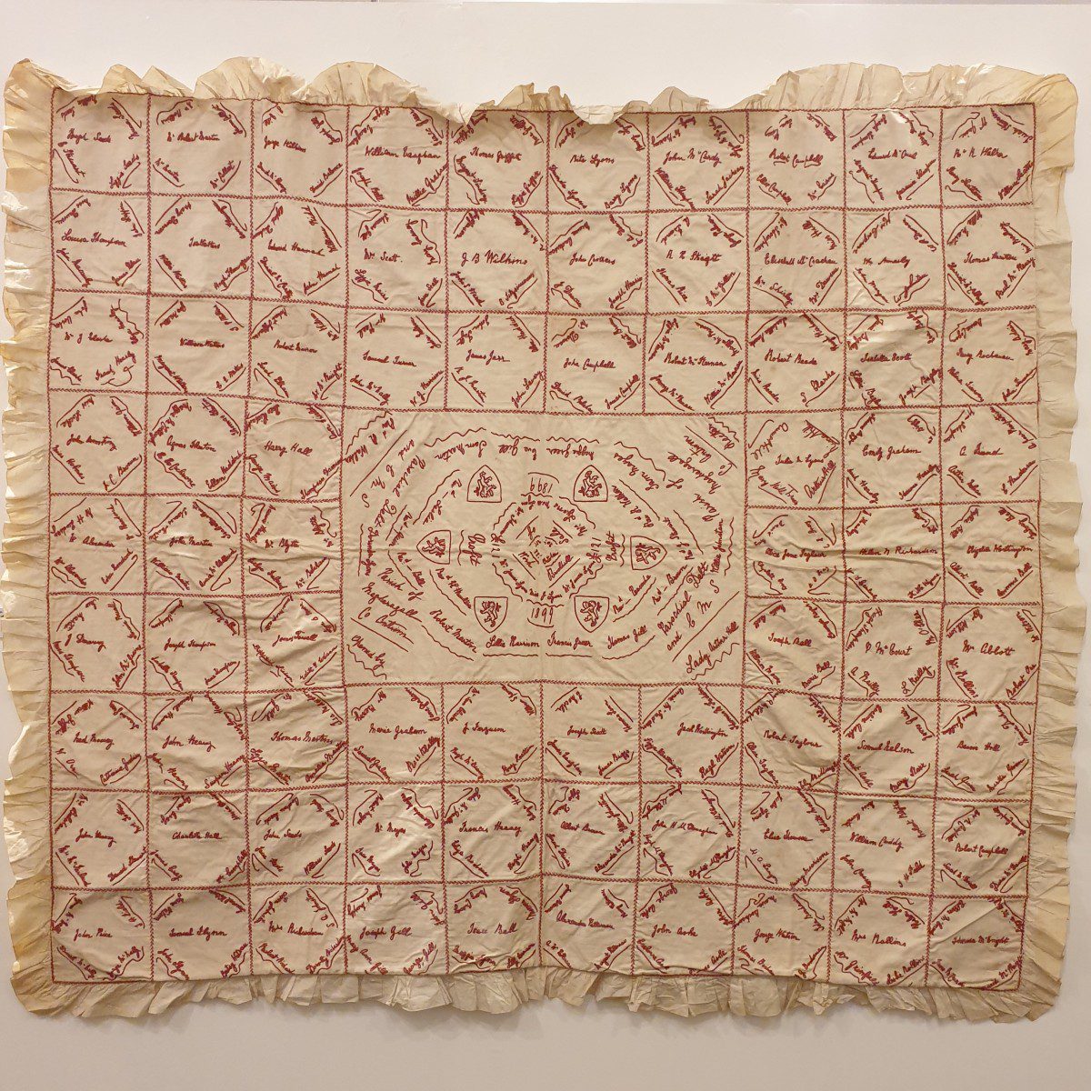 Object: signed quilt, embroidered in Magheragall, 1899 – Irish Linen ...