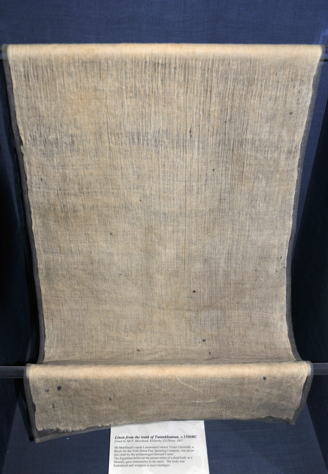 Linen from the tomb of Tutankhamun - Irish Linen Centre & Lisburn Museum