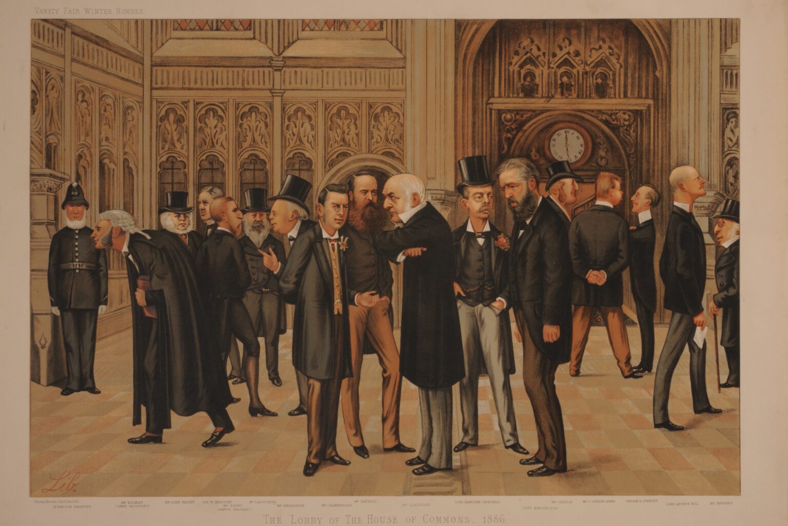 Print: The Lobby of the House of Commons, 1886 – Irish Linen Centre ...